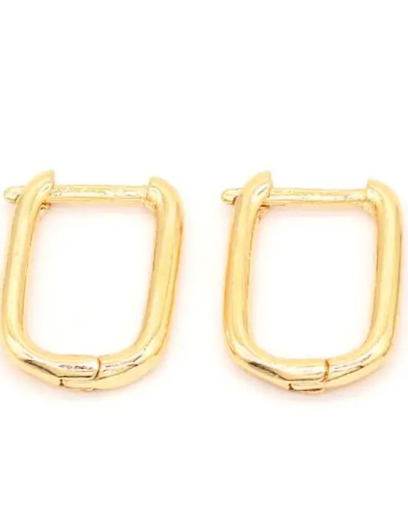 Rectangle Smooth Huggies - Gold – She She Boutique