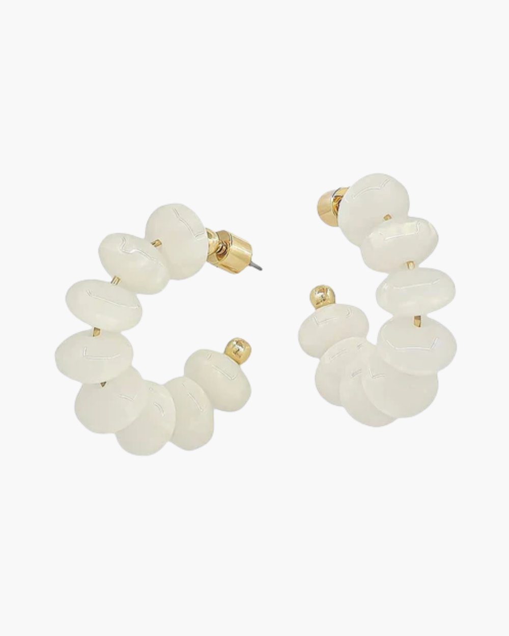 Candy Bead Hoops - Cloud – She She Boutique