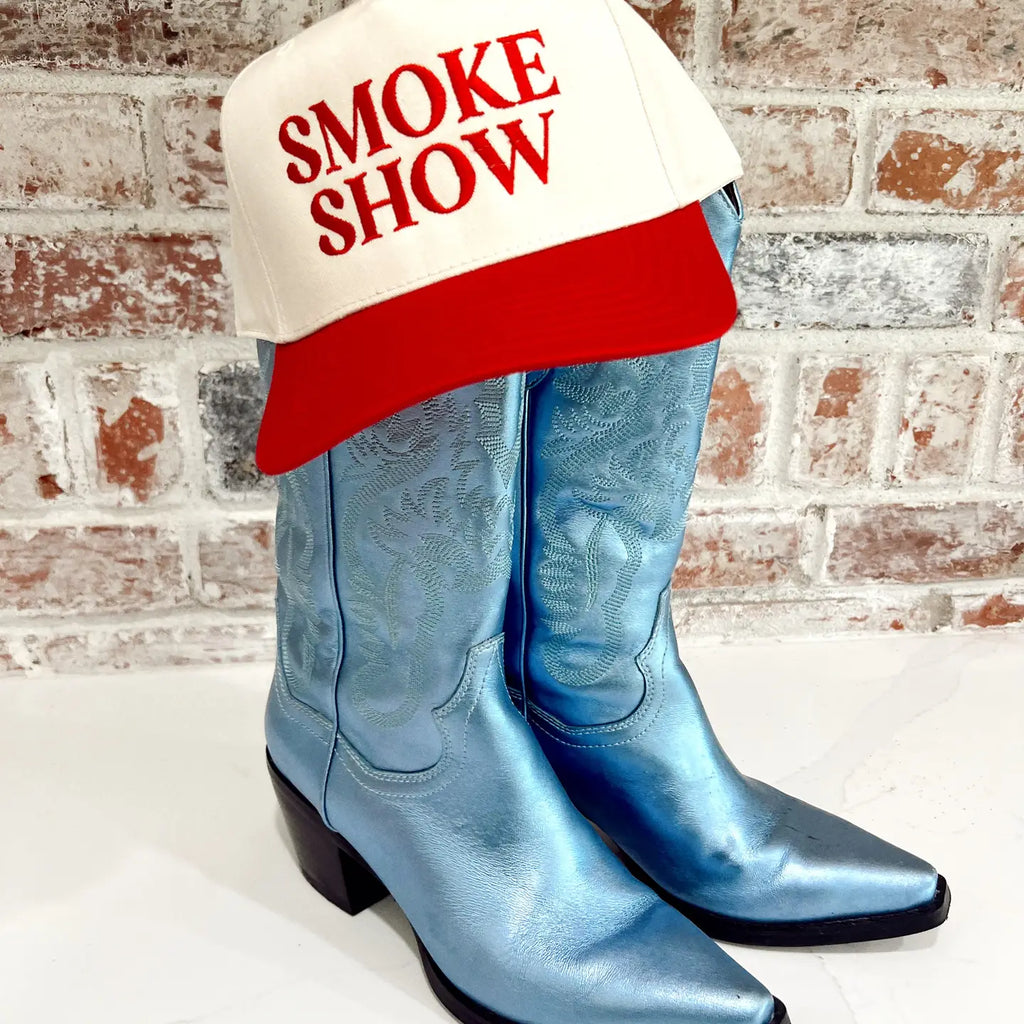 Embroidered Hat - Smoke Show – She She Boutique