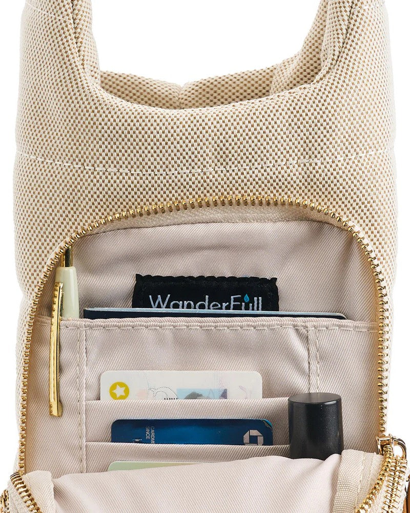 Hydro Bag - Oatmeal Canvas + Vegan Leather Strap – She She Boutique